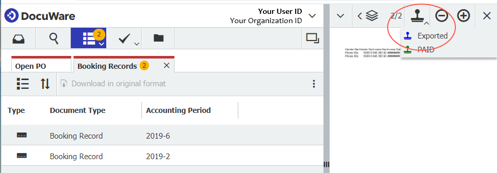 How are data exports (booking records) created and downloaded?